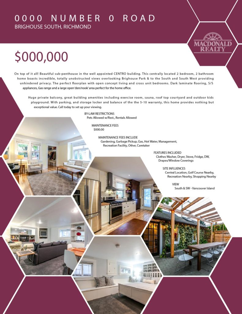 Listing Flyer – BC Floor Plans